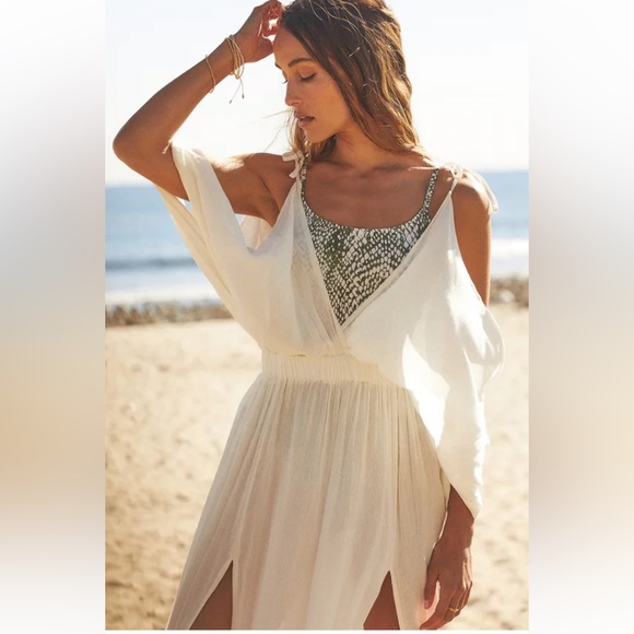 Lulus | Swim | Lulus California Coastline White Maxi Swim Coverup ...